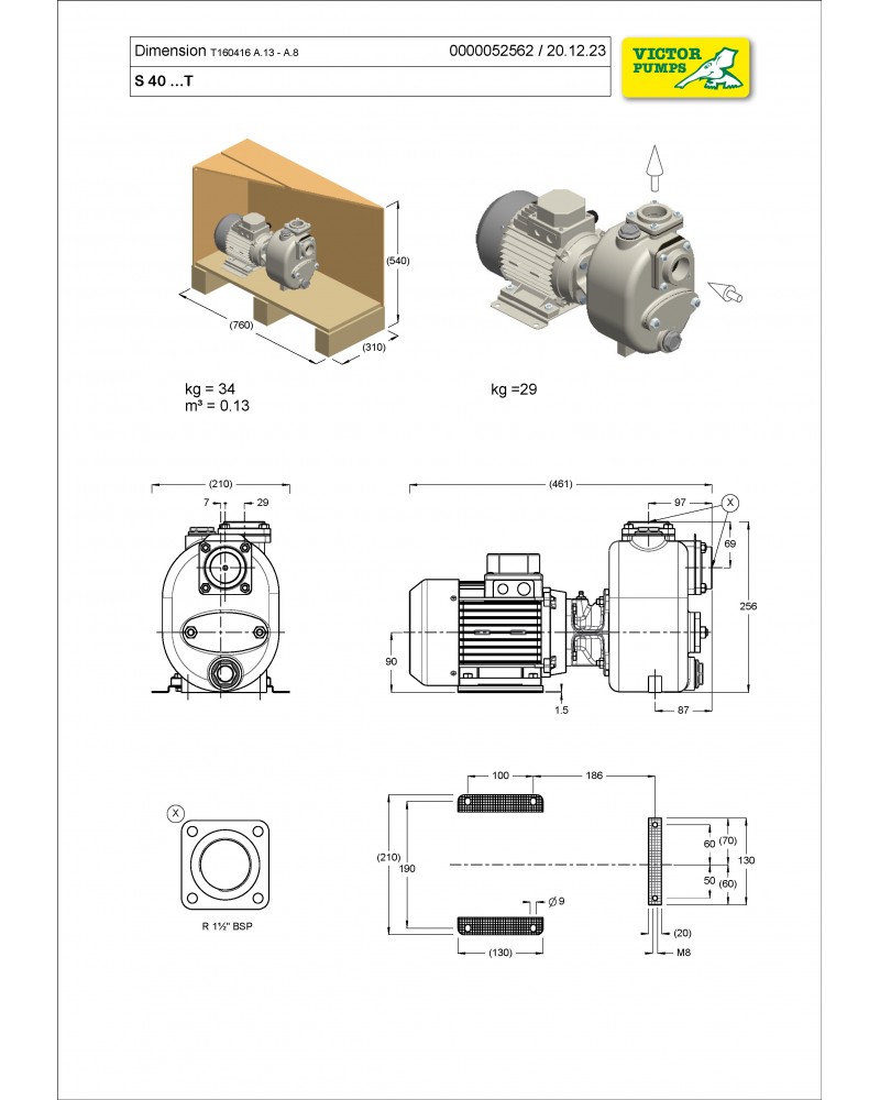 S 40 G32T-FLOW10 Self-priming Pump 10800| Victor Pumps